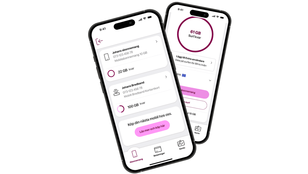 Mobilabonnemang, mobiltelefoner och bredband | Hallon